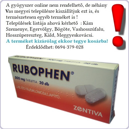 Rubophen 500 mg 20x - Arcanum GYÓGYSZERTÁR webpatika gyógyszer,tabletta ...
