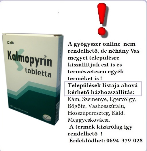 Kalmopyrin tabletta 12x - Arcanum GYÓGYSZERTÁR webpatika gyógyszer ...