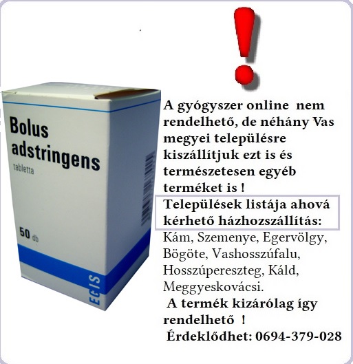 Bolus adstringens 50x - Arcanum GYÓGYSZERTÁR webpatika gyógyszer ...