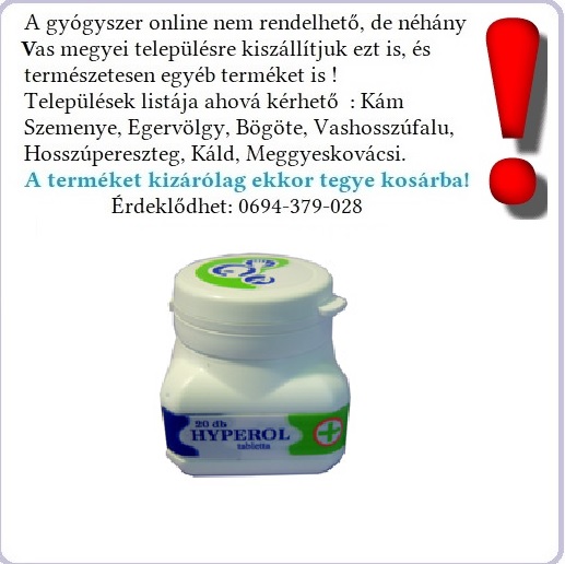 Hyperol tabletta 20x - Arcanum GYÓGYSZERTÁR webpatika gyógyszer ...