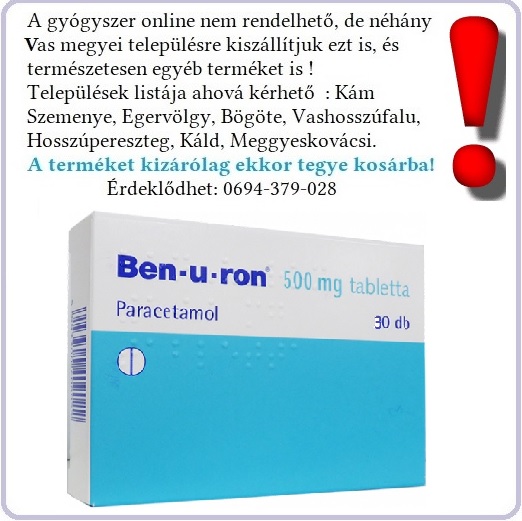 Benuron 500mg tabletta 30x - Arcanum GYÓGYSZERTÁR webpatika gyógyszer ...