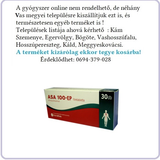 ASA 100-EP 30x - Arcanum GYÓGYSZERTÁR webpatika gyógyszer,tabletta ...