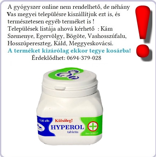 Hyperol tabletta 100x - Arcanum GYÓGYSZERTÁR webpatika gyógyszer ...
