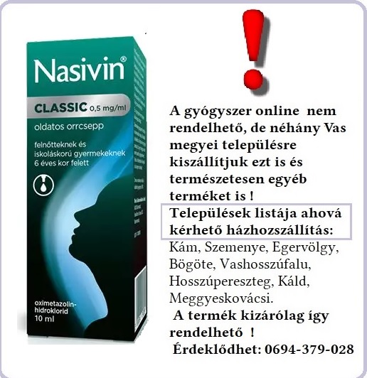 Nasivin 0,05% orrspray 10ml - Arcanum GYÓGYSZERTÁR webpatika gyógyszer ...