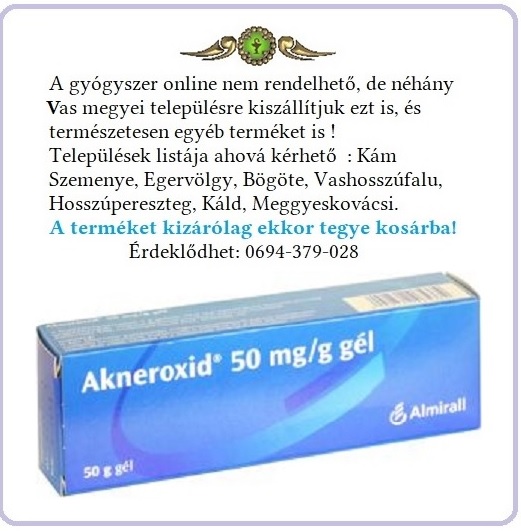 Akneroxid 50mg/g gél 50g - Arcanum GYÓGYSZERTÁR webpatika gyógyszer ...