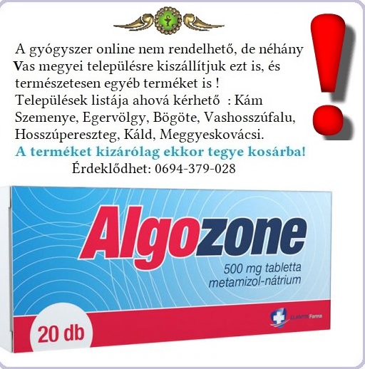 Algozone tabletta 20x - Arcanum GYÓGYSZERTÁR webpatika gyógyszer ...