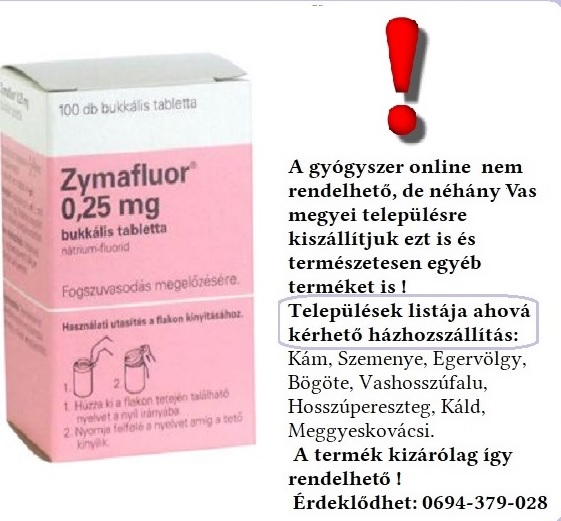 Zymafluor 0.25mg bukkális tabletta 100x - Arcanum GYÓGYSZERTÁR ...