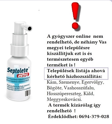 Septolete extra spray 30ml - Arcanum GYÓGYSZERTÁR webpatika gyógyszer ...
