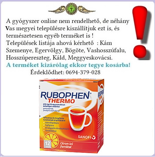 Rubophen Thermo granulátum citrom ízű 12x - Arcanum GYÓGYSZERTÁR ...