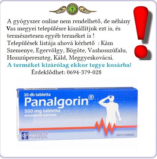 Panalgorin tabletta 20x - Arcanum GYÓGYSZERTÁR webpatika gyógyszer ...